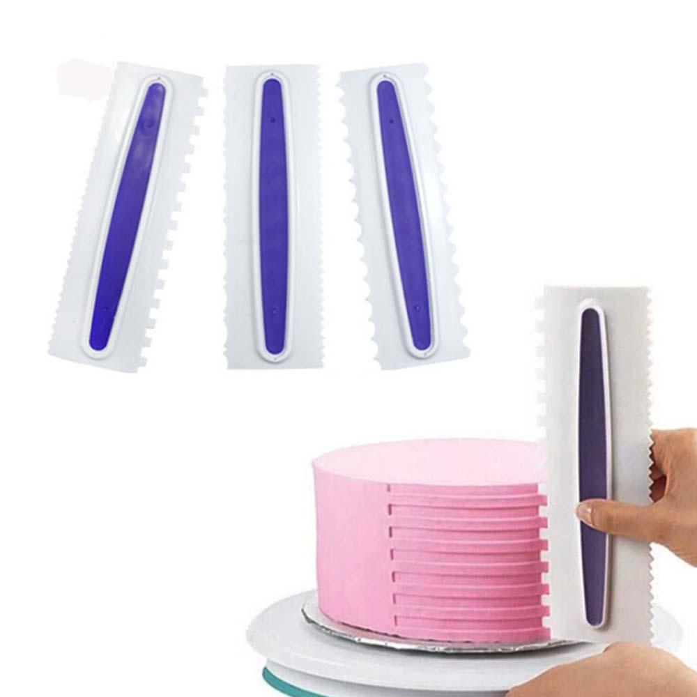 Buy Cake Decorating Icing Comb Cake Scraper Textures Fondant Cream Edge ...