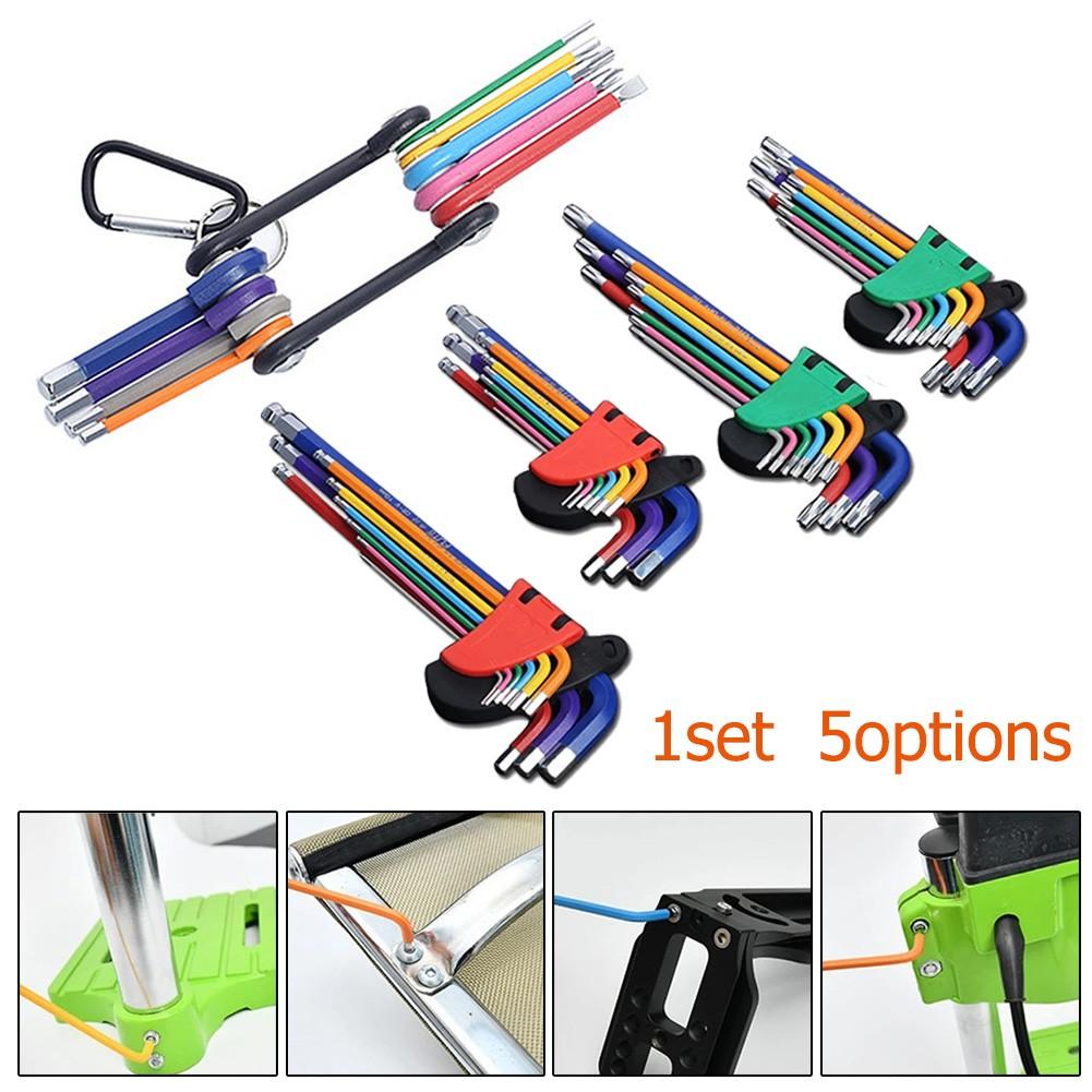 Buy 9*Allen Wrench-Hex Key-Set Tool Alan Hex Metric Ball End Short Long ...