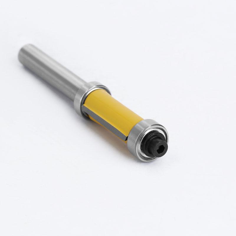 Kjøp 1pc 8mm shank Double Bearing Straight 1 inch Trim Router Bit ...