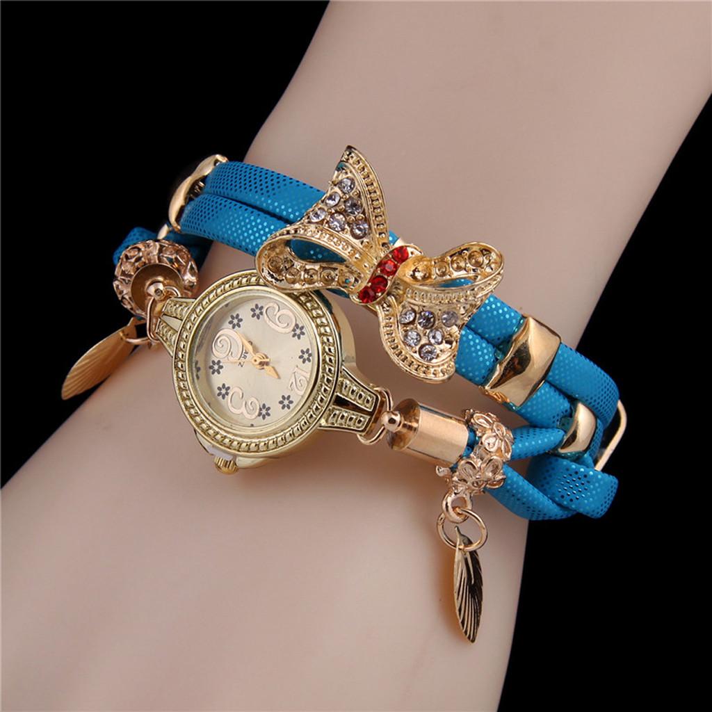 Buy Butterfly Retro Rhinestone Bracelet Watches Women Lovely Wedding ...