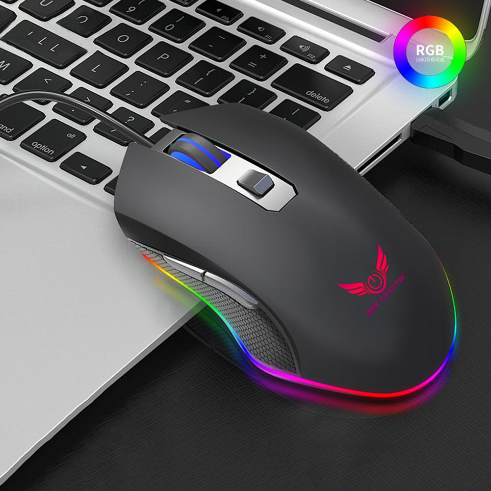Buy ZERODATE G21 Wired 6 Buttons 6400DPI RGB Backlight Optical Gaming ...