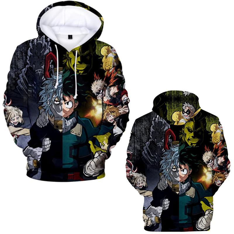 Cheap Anime My Hero Academia deku Hoodie for Men Clothing 3D Midoriya ...