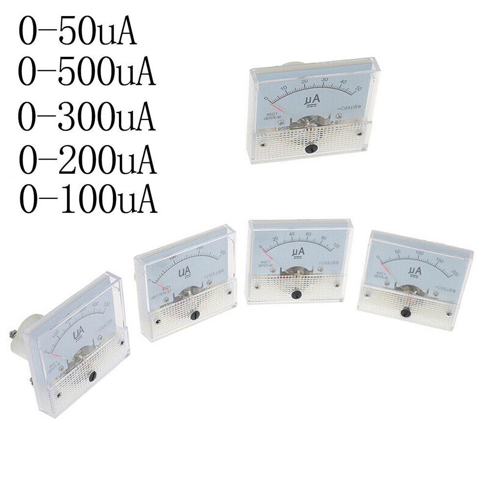 Buy DC 0-50/100/200/200/500uA Analog AMP Current Pointers Needle Panel Meter Ammeter at ...