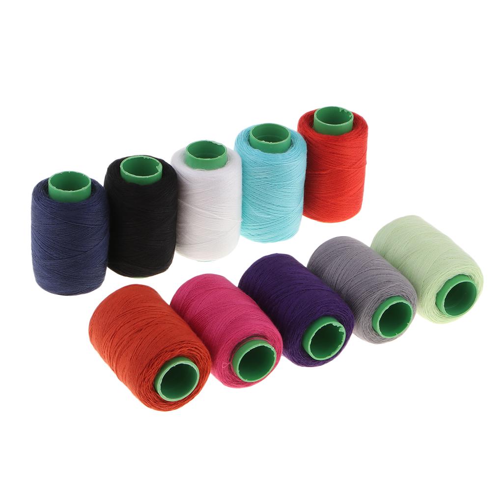 Buy 10 Spools Polyester Sewing Threads for Hand/Machine White at ...