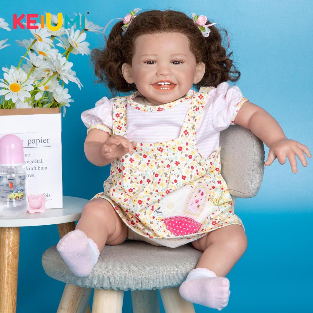 Cheap 60 CM Blood Vessels Paint Skin Soft Silicone Reborn Baby Doll ...