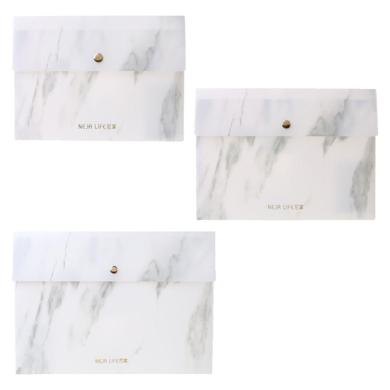 Buy A4/A5/B5 Portable Marble Pattern PP File Folder Document for Office ...