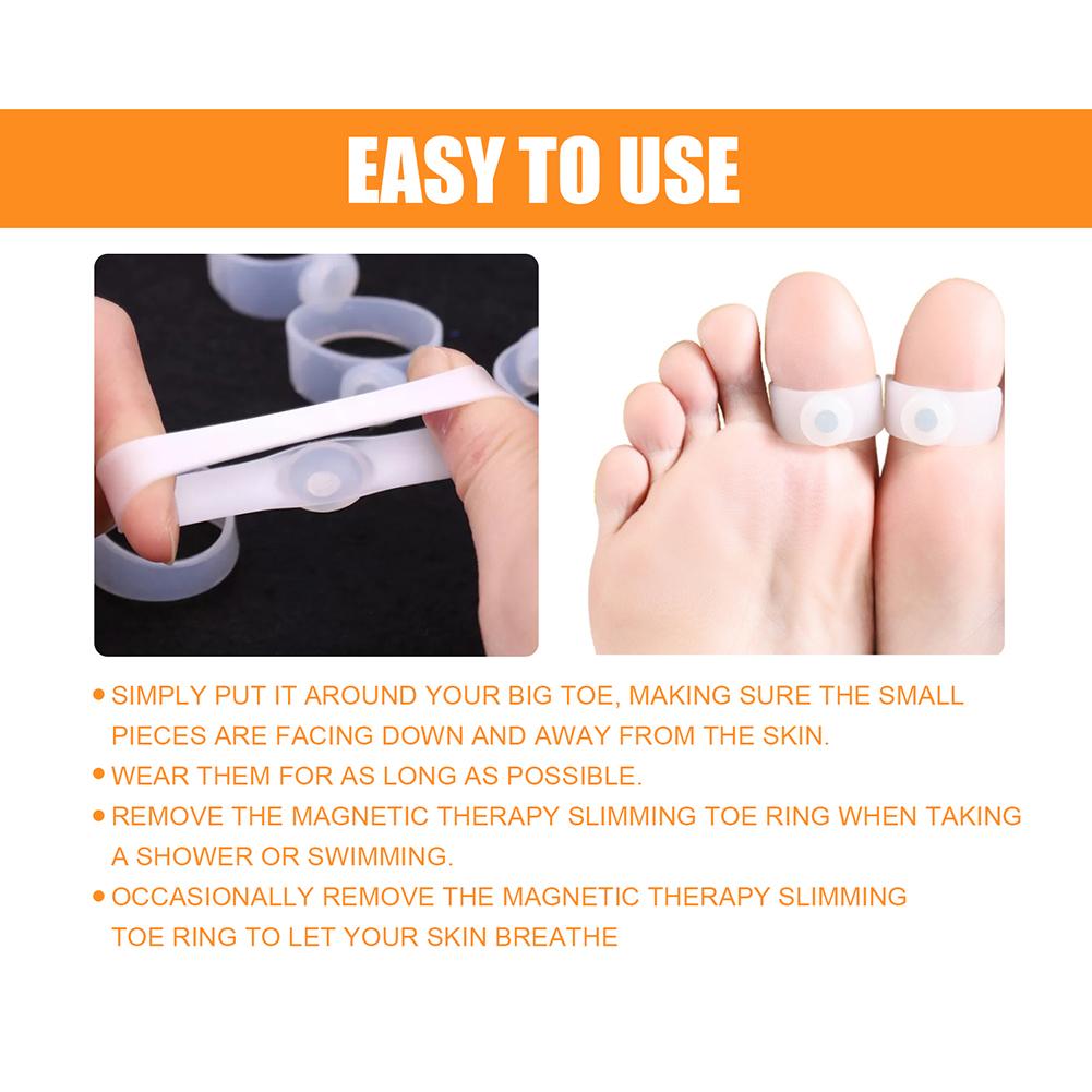 Buy 2pairs Massage Toe Rings Fat Burning BSilicone Lose Weight Toe Ring ...