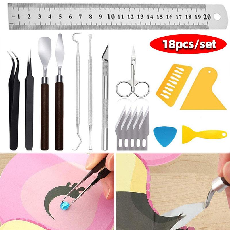 18pcs Craft Vinyl Weeding Tools Set, Basic Vinyl Tool Kit For Weeding ...