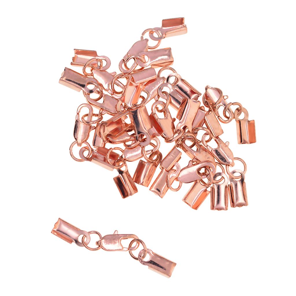 Buy 24 Sets Claw Clasp Crimp Clips Cord Ends with Lobster Clasps at ...