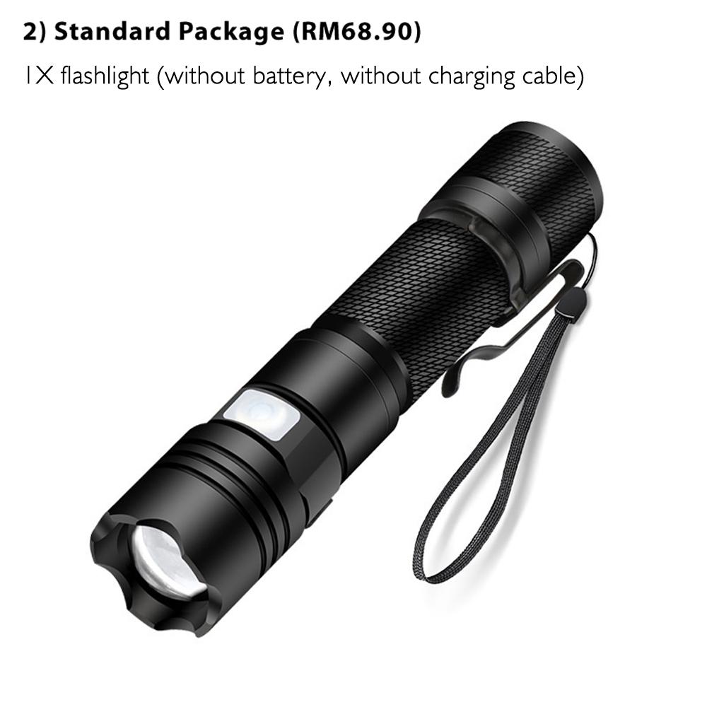Buy USB Rechargeable Flashlight Super Bright Pocket Sized CREE LED ...