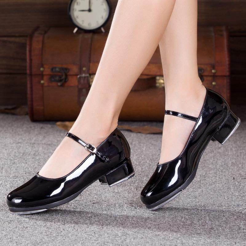 Buy PU Women Dance Shoes Tap Sports Shoes Competition Practice Shoe ...