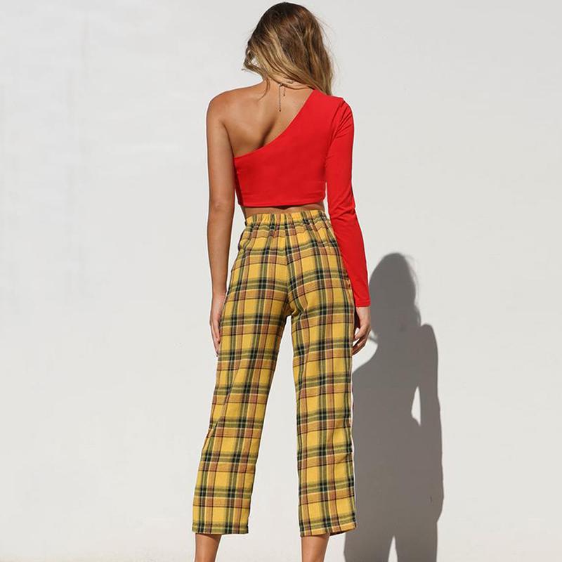 Buy Shoulder Slope T Shirt Sexy Solid Long Sleeve Women's White Black ...