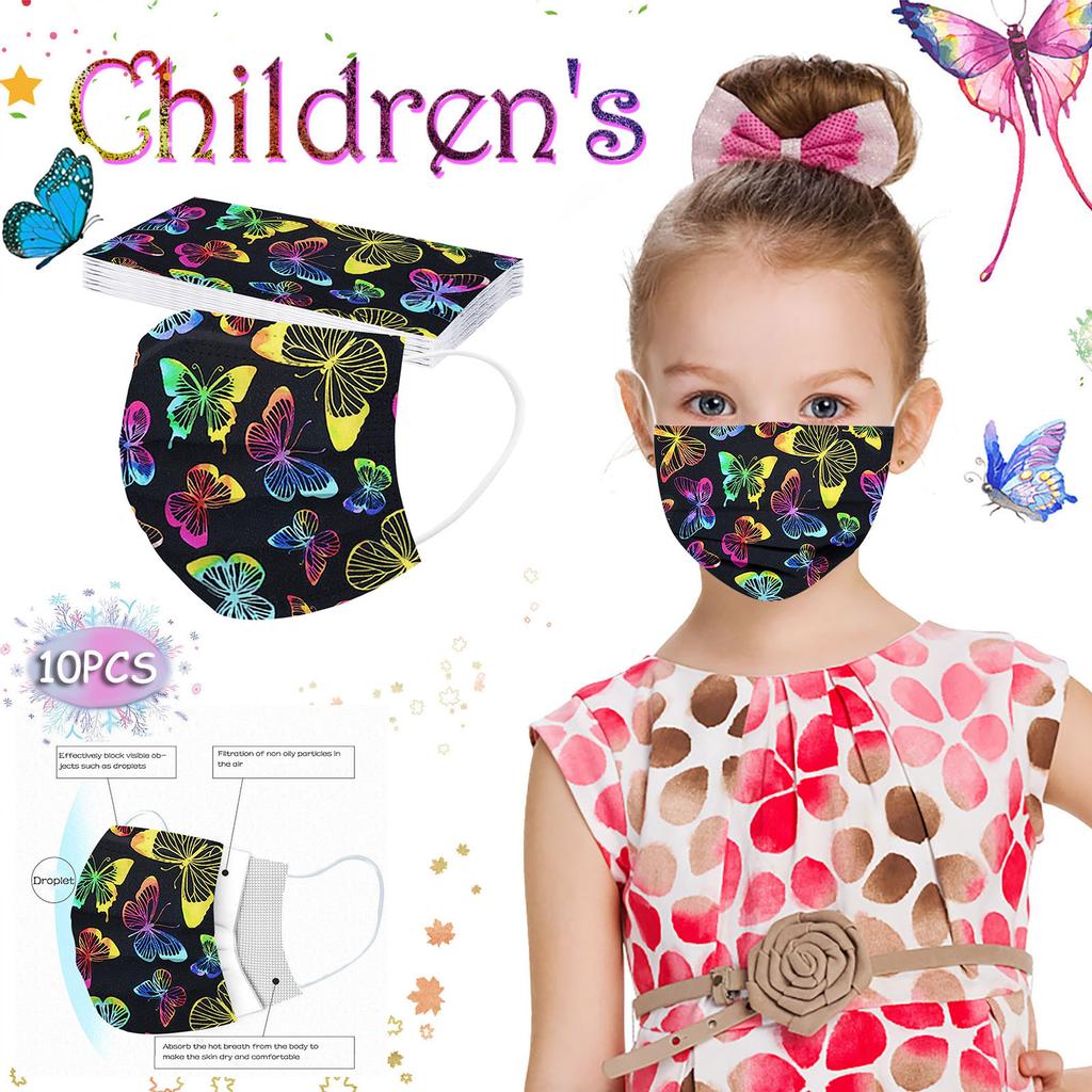 NIKI Kids Butterfly Disposable Protection Three Layer Breathable Face ...