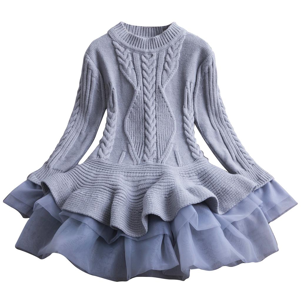 Buy Baby Girl Winter Dress Children Girls Party Dress Kids Long Sleeve ...