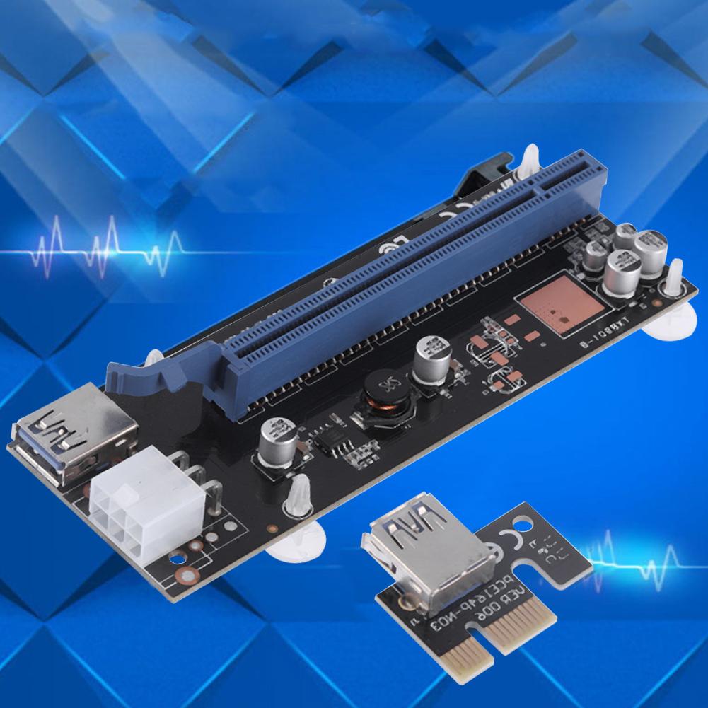 Satın alın PCI-E Express 1x To 16x Extender Riser Card 6Pin U | Joom