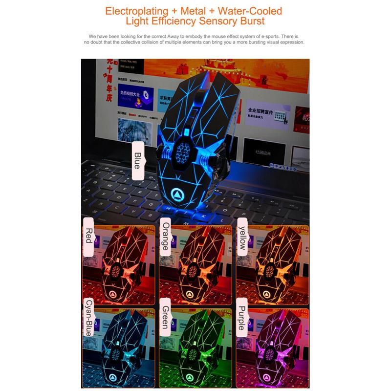 Buy Wireless Optical 2.4G USB Gaming Mouse 1600DPI 7 Color LED Backlit ...