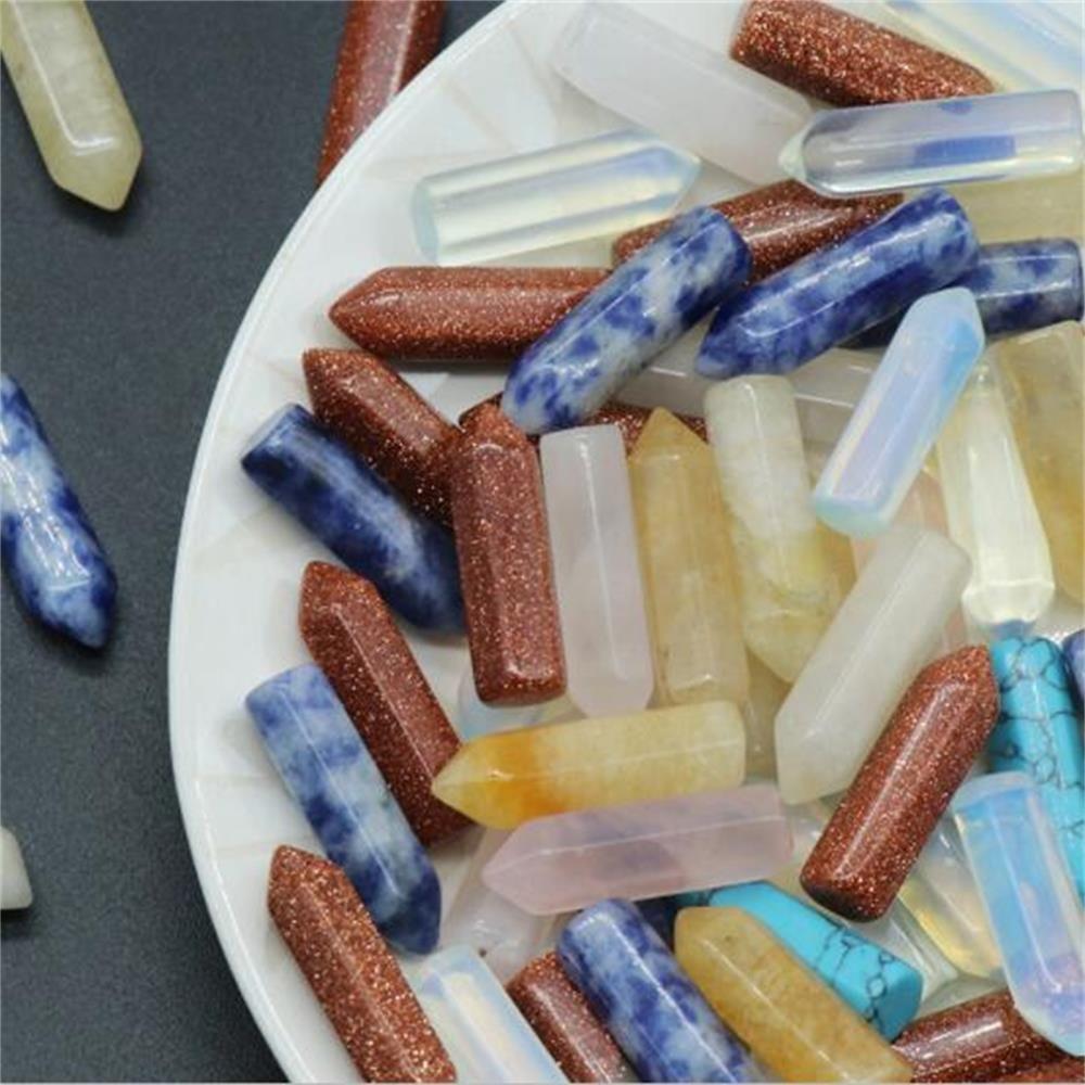 Buy Sodalite Golden Sand Hexagonal Column Pattern Natural Stone Healing ...