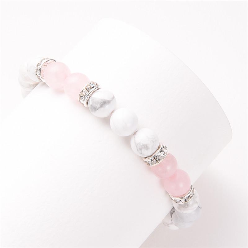 Buy White Stone Beads Bracelets & Bangles Crystal Charm Bracelets For ...