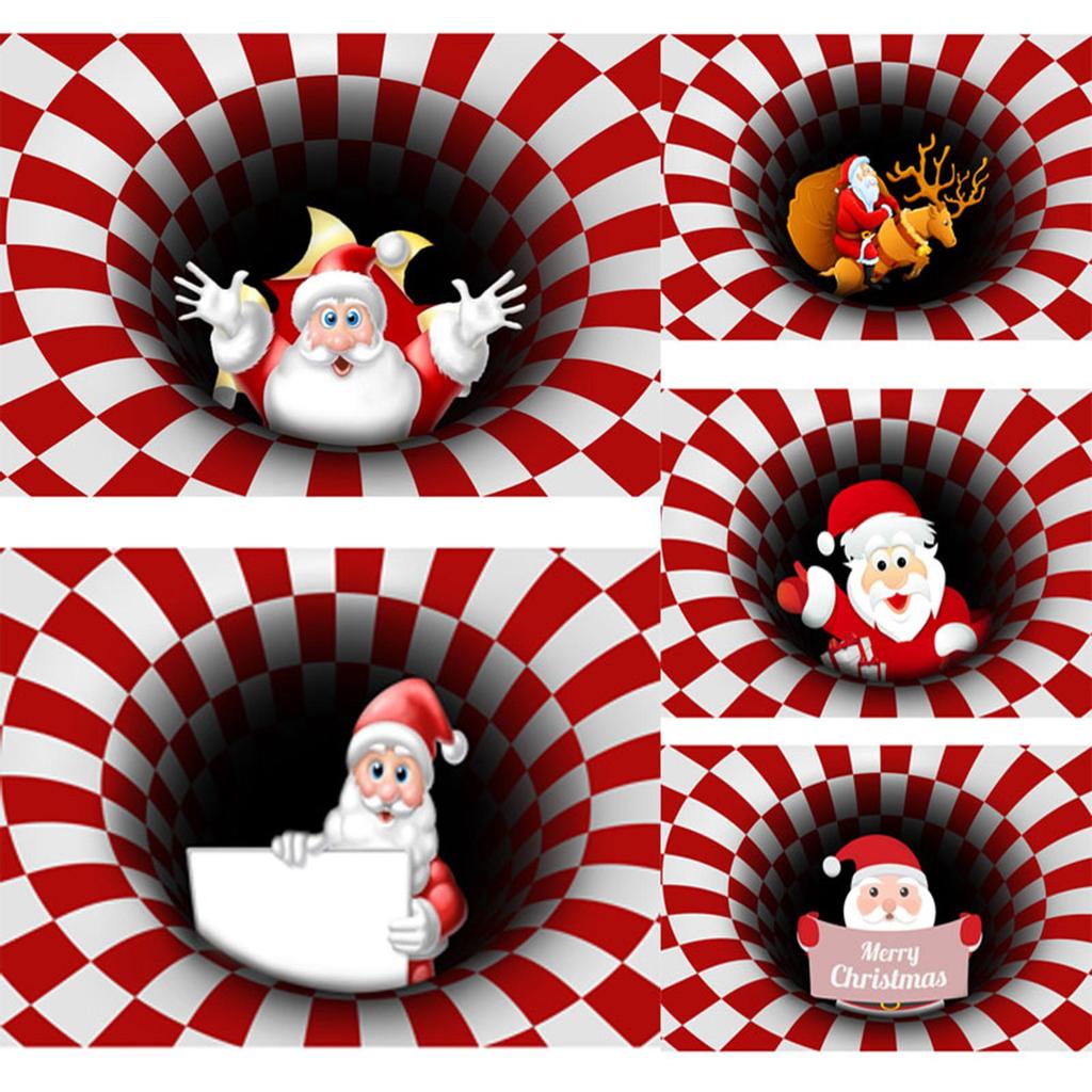 Buy 3D Santa Claus Is Coming Area Rug Floor Mat Christmas Doormat ...