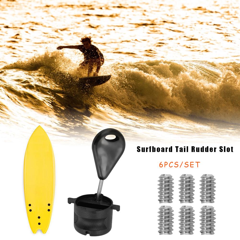 Buy 6PCS Surfboard Tail Rudder Slot FCS Style Fin Plugs G5 Leash Plugs ...