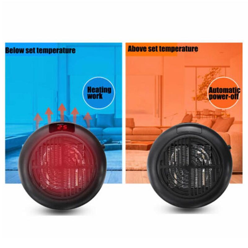 Buy Electric Mini Heater Portable 900W 220V EU Plug-in Wall-outlet ...