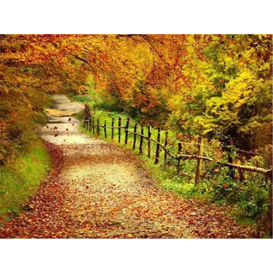 Buy 5D DIY Diamond Painting Landscape Rhinestone Embroidery Full Round ...