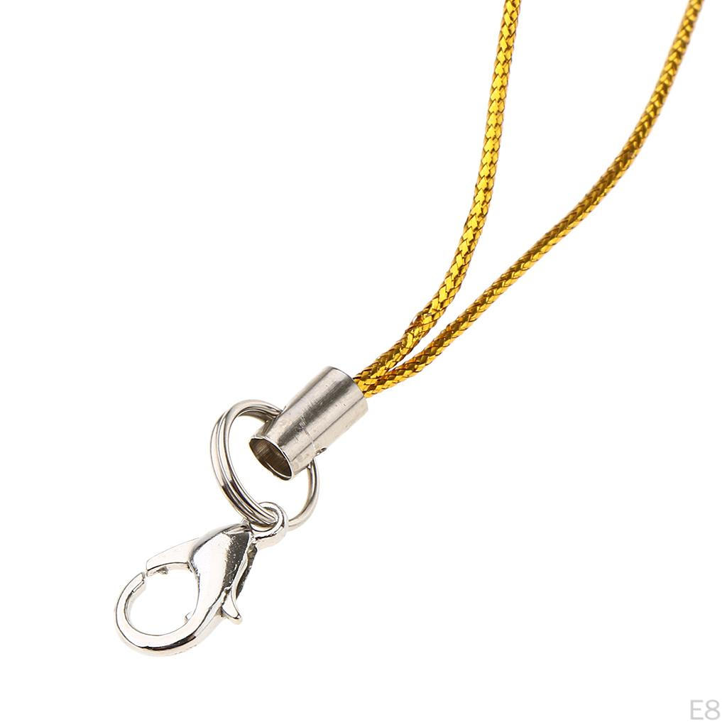 Buy 20pcs DIY Mobile Cellphone Keychain Lanyard Charms Rope Silver at ...