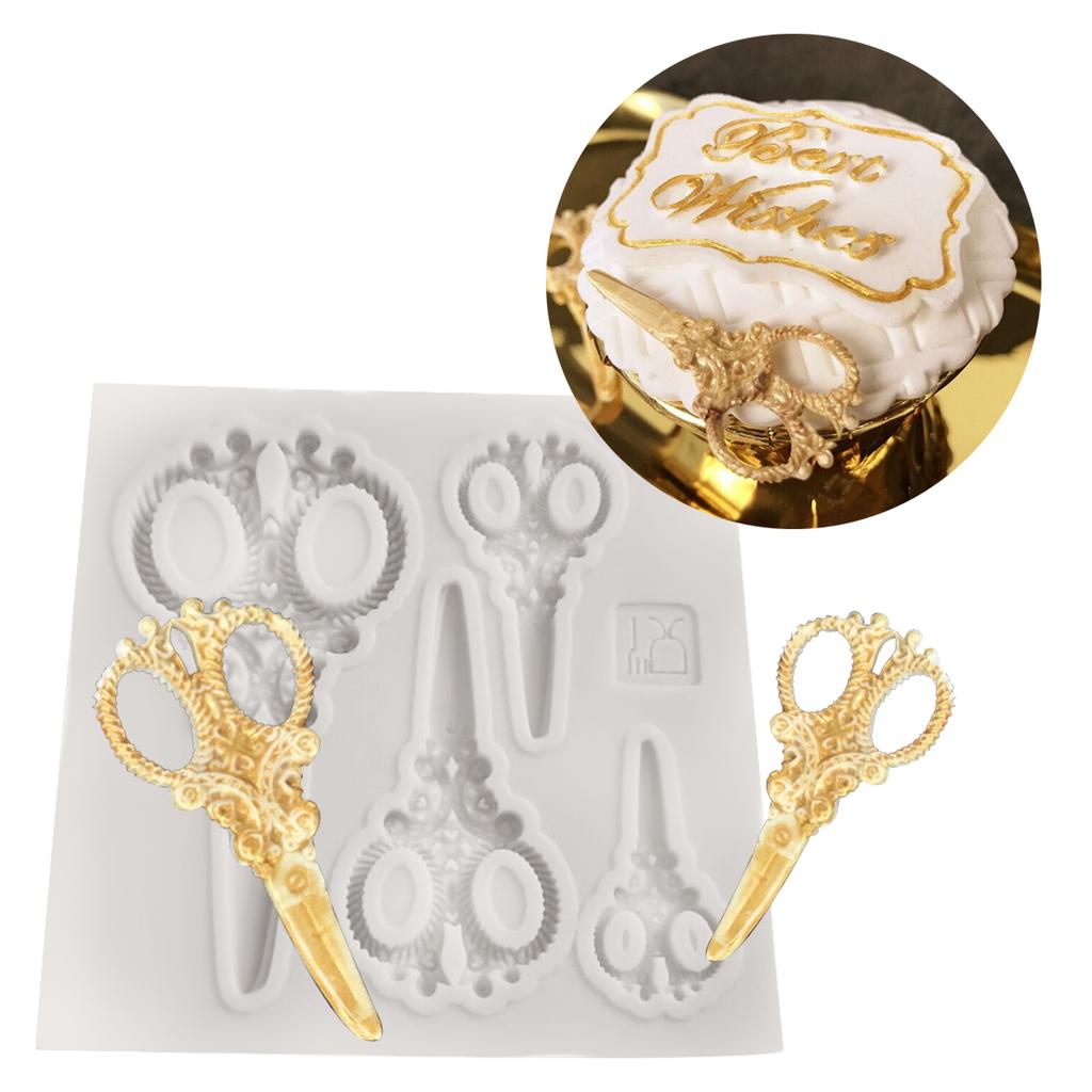 1Pc Scissors Shape Chocolate Mold Kitchen Accessories Cake Decorating ...