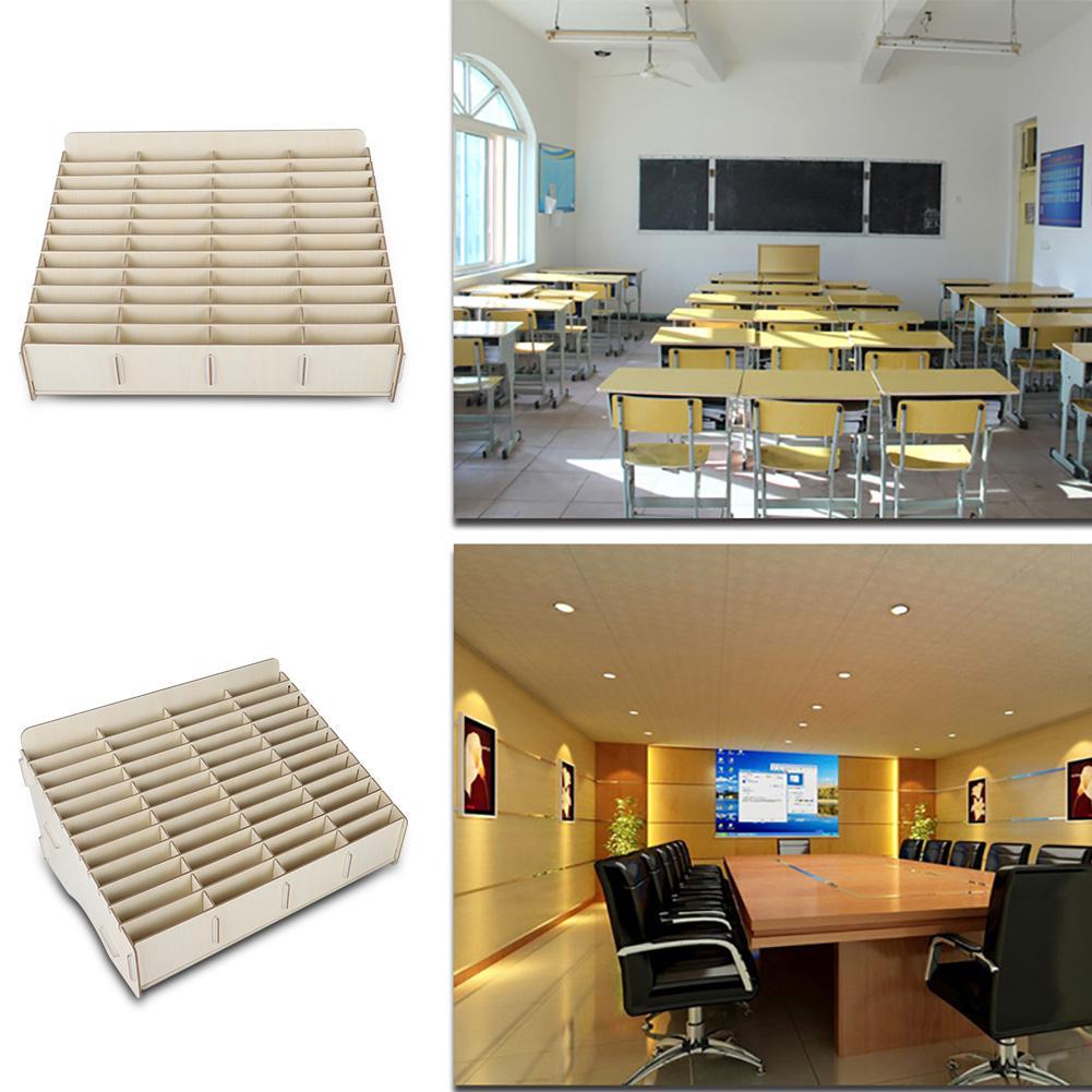 Buy 48 Cells Wooden Mobile Phone Management Storage Box Convenient ...