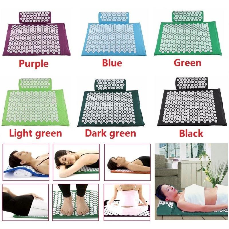 Massager Cushion Acupressure Mat Pillow Relieve Stress Pain Acupuncture ...