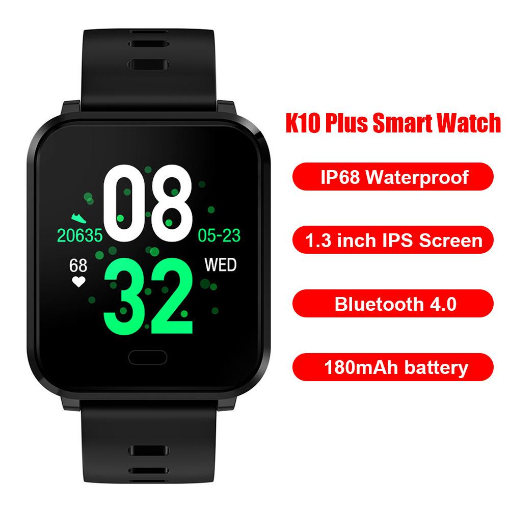 Buy K10 Plus 1.3 Inch Heart Rate Fitness Tracker IP68 Waterproof ...