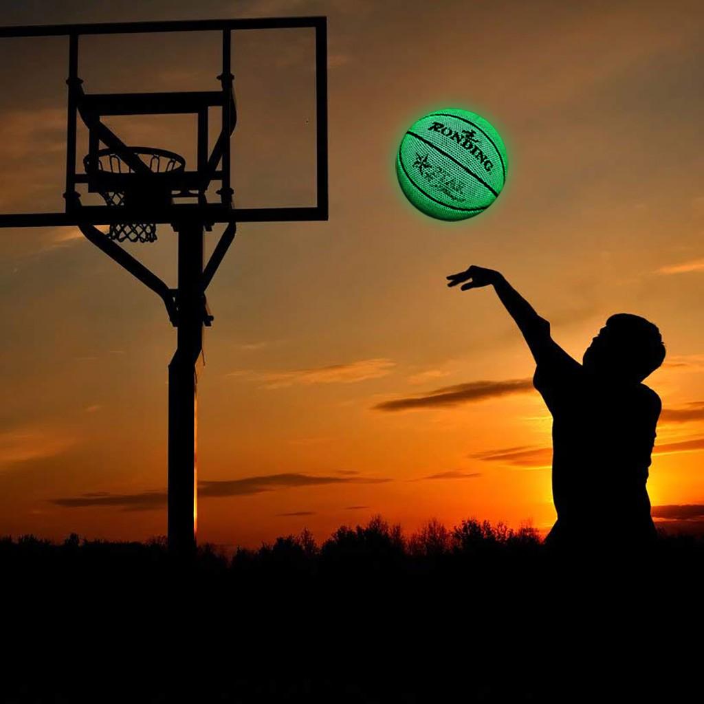 Buy Size 7 Glowing Reflective Basketball Light Up Basketball Glow In ...