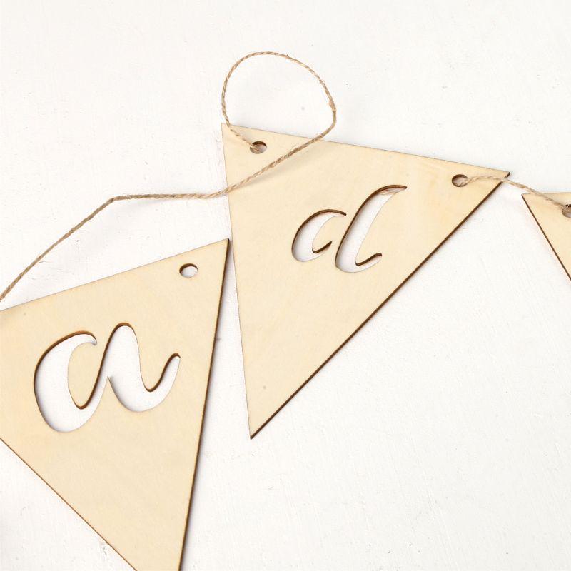 Buy Ramadan Mubarak Wooden Triangle Pendant Hanging Banner Decoration ...