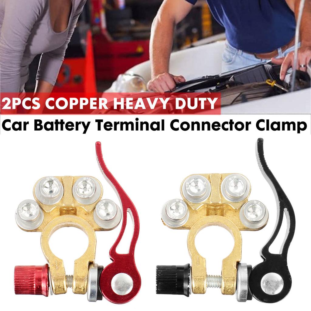 Buy 2Pcs Toolless Clamp Quick Disconnect Battery Copper Main Cable Post ...