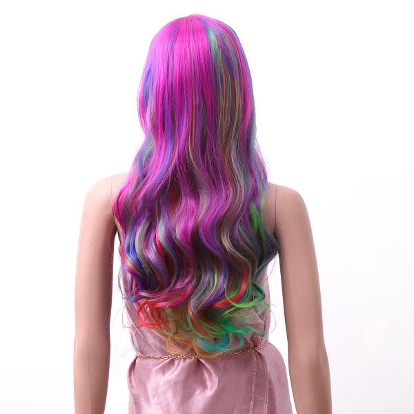 Buy 1Pc Wig Fahion Wig Creative Wigs Colorful Long Curly Hair Wig ...