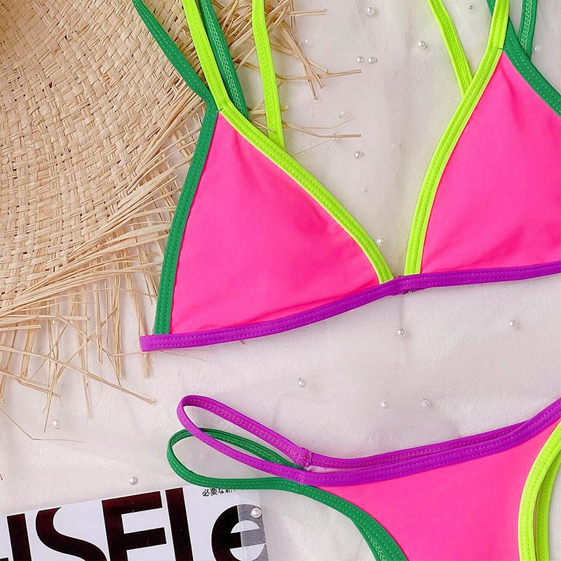 Kaufe 2pc Set Sexy Bikini Set Push Up Swimsuit Nylon Swimwear Summer