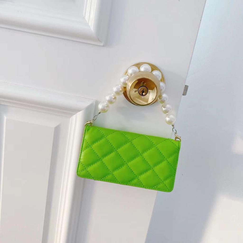 Luxury Universal Embroidered Pearl Diagonal Push-Pull Wallet Card Case ...