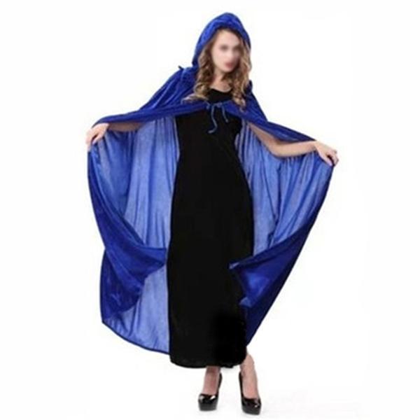 Halloween Witch Cloak Wizard Hooded Robe Cloak Cosplay Masquerade ...