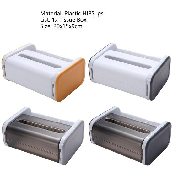 Buy Rotatable Paper Box Useful Plastic Convenient Portable Space-Saving ...