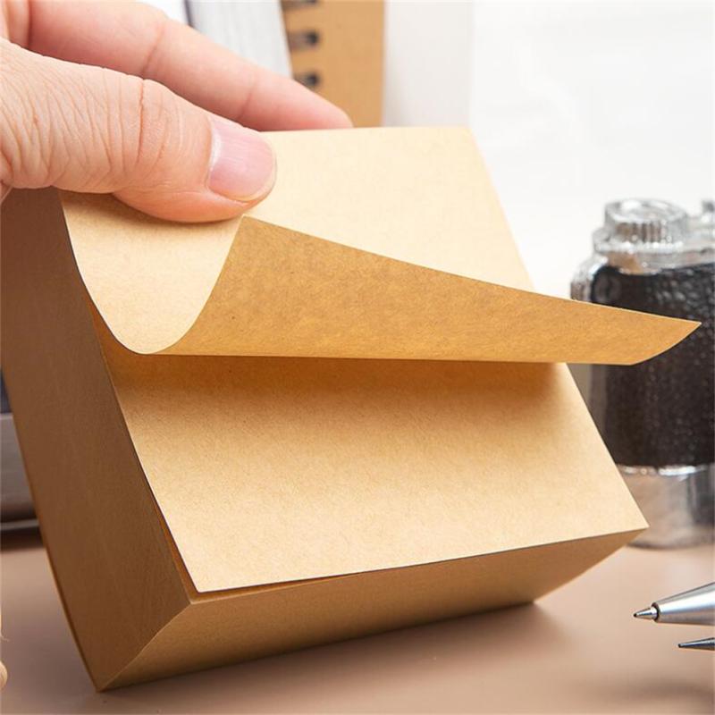 Buy 400 Sheets Note Pads Kraft Paper Smooth Writing Non-sticky Notepads ...