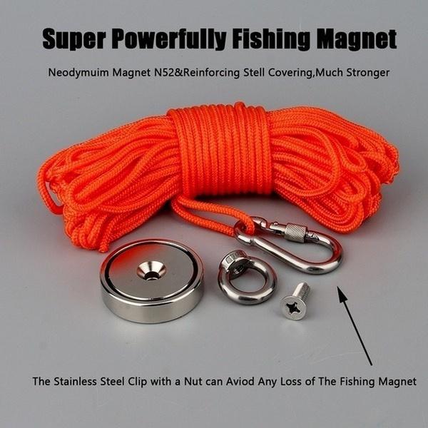 Buy Super Strong Neodymium Fishing Magnet with Rope Salvage Recovery ...