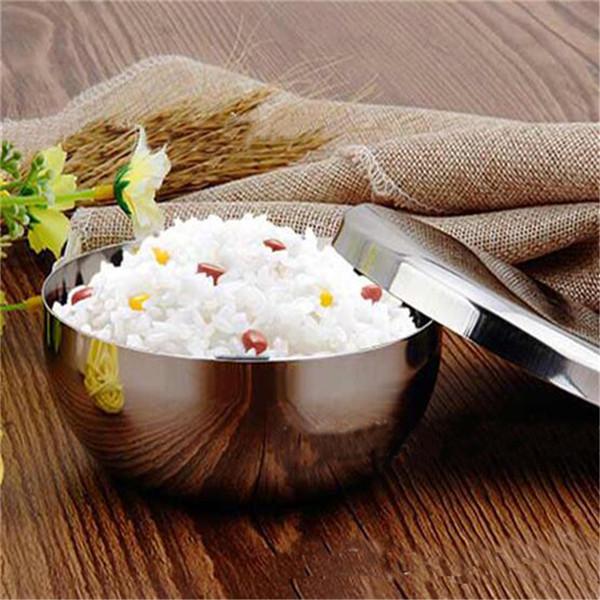 Buy Stainless Steel Warm Bowl Breaking-Proof Insulation Leak-Proof Rice ...
