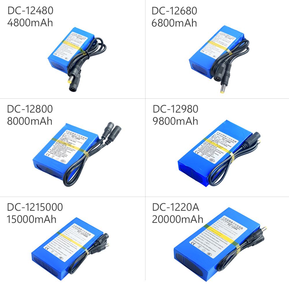 Buy High Capacity Rechargeable Battery DC 12V 9800 15000 20000mAh Li ...