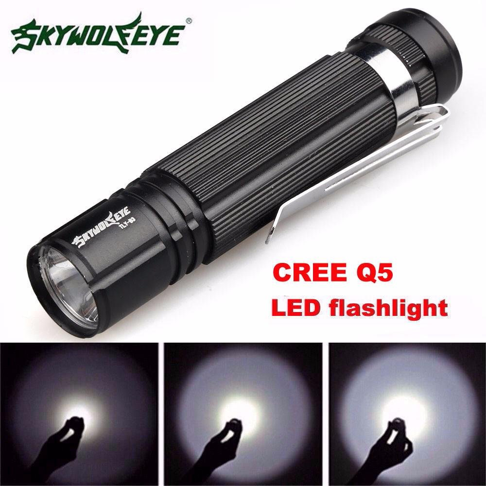 Buy 7W CREE Q5 LED 1200lm Mini Flashlight Torch Light 14500/AA Lamp ...