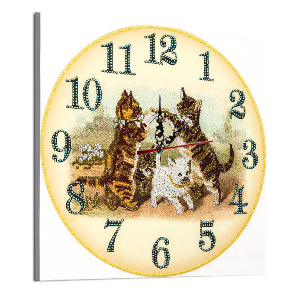 Buy Animal Clock Part Special Shape Diamond DIY Painting Kit 5D Mosaic ...