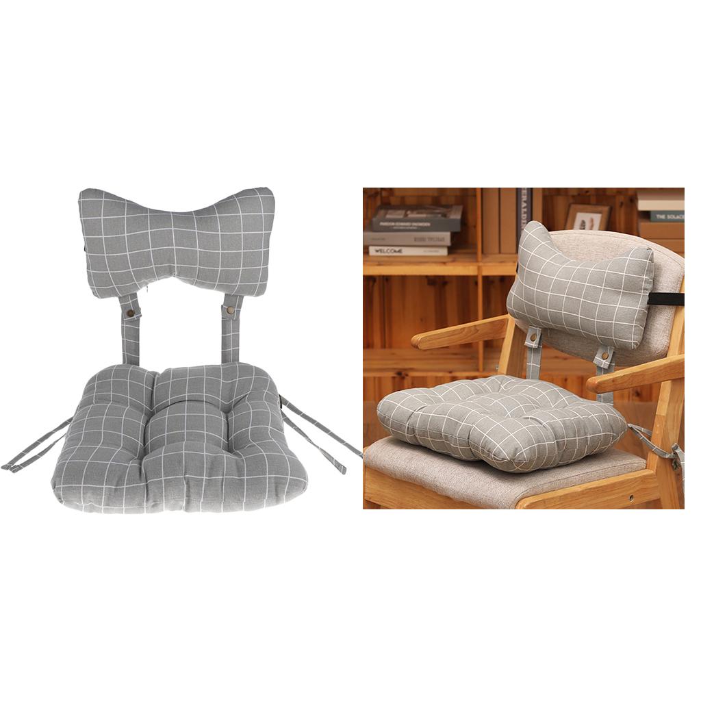 Buy Removable Back Support Chair Cushions Warm Comfort with Ties ...