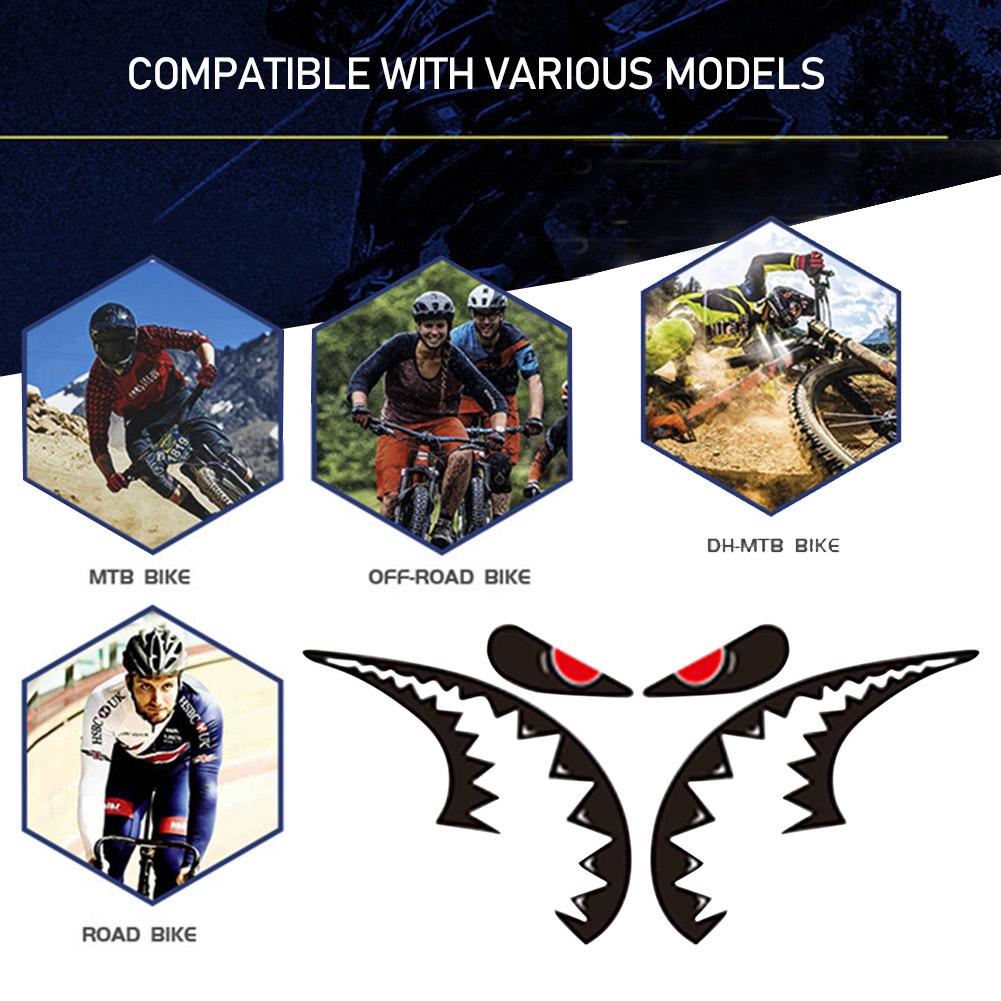 Buy Bike Stickers Shark Eyes Print Bicycle Front Frame Top Tube Scratch ...