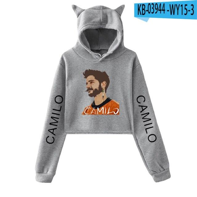 Buy Camilo Echeverry Fashion Womens Cat High Waist Long Sleeve Hoodies ...