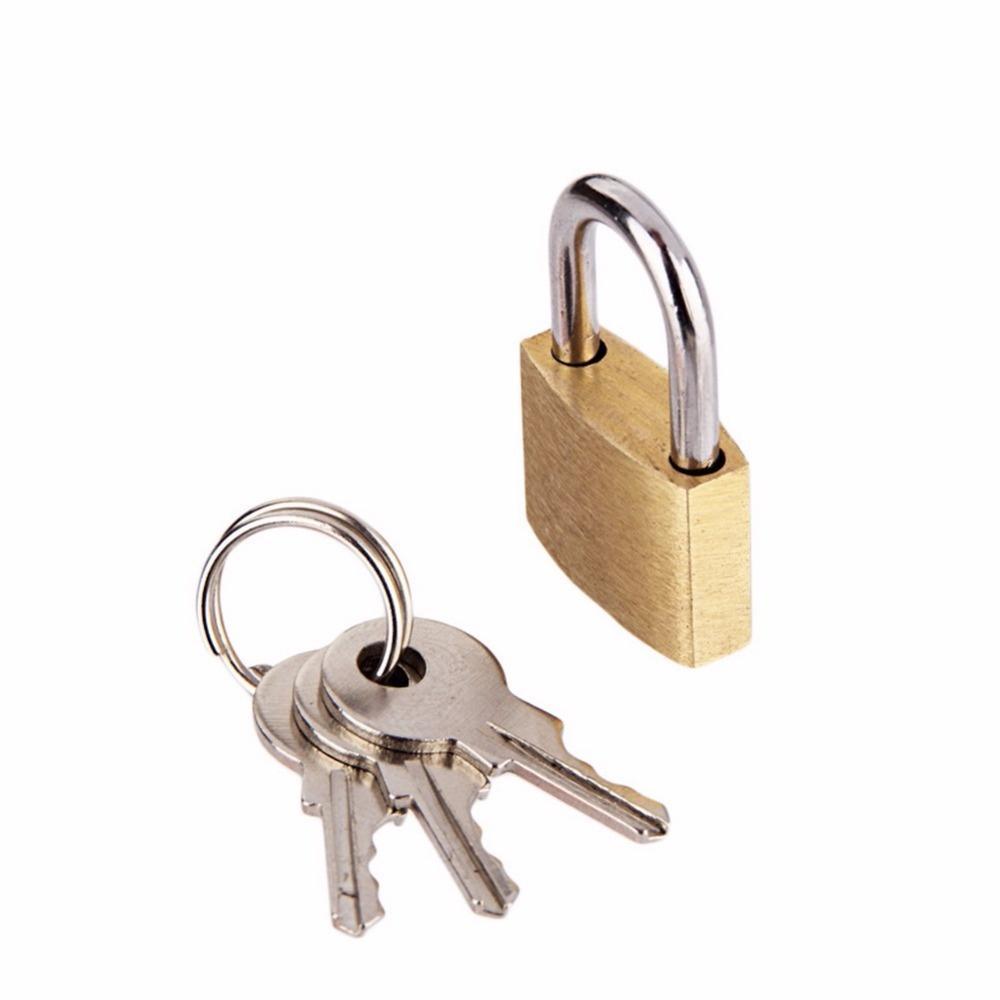Buy 6PCS 20MM Small Metal Padlock Mini Brass Tiny Lock Travel Luggage ...