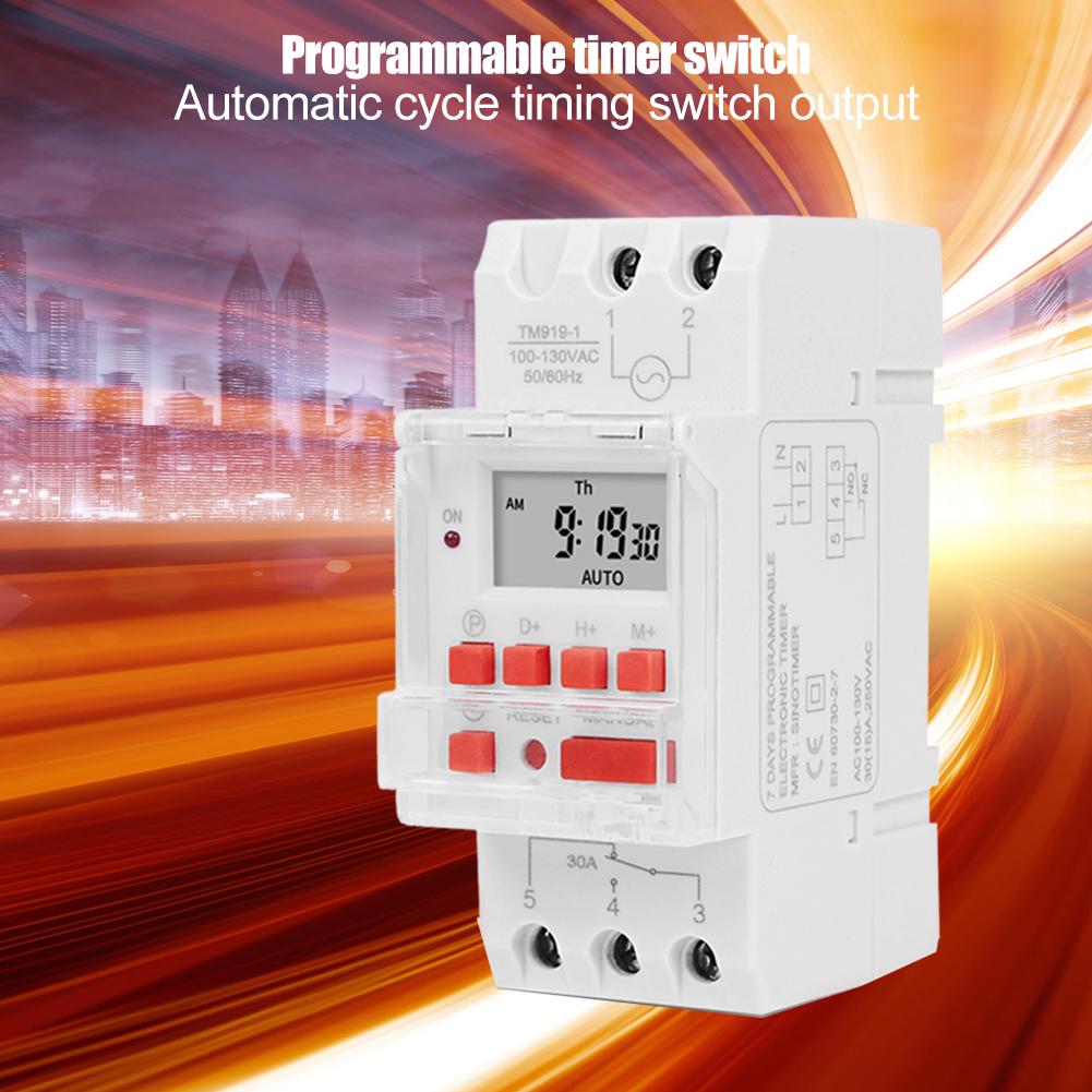Buy Tm919b 30a Programmable Timer Switch Din Automatic Cycle Timing Controller Au At Affordable